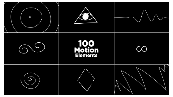 100 Motion Elements Pack, After Effects Project Files | VideoHive